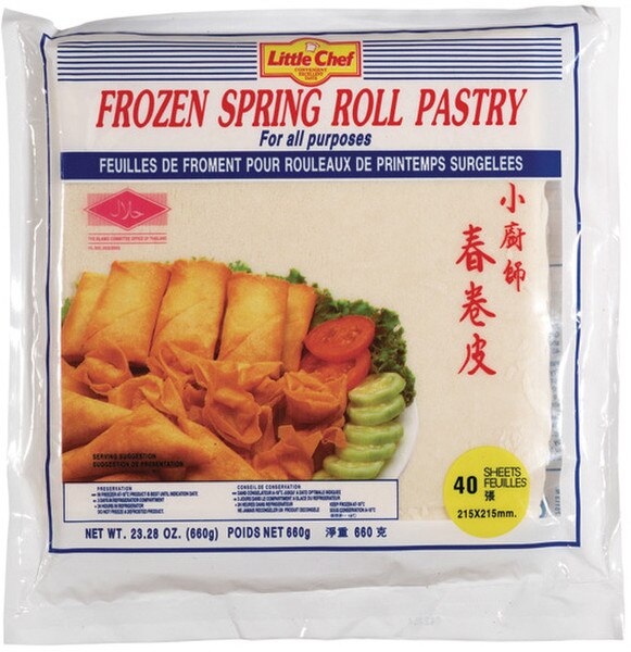 SPRING ROLL PASTRY 8.5" - SQUARE (LITTLE CHEF)