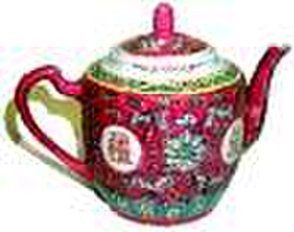 TEA POT TALL RED LONG LIFE
