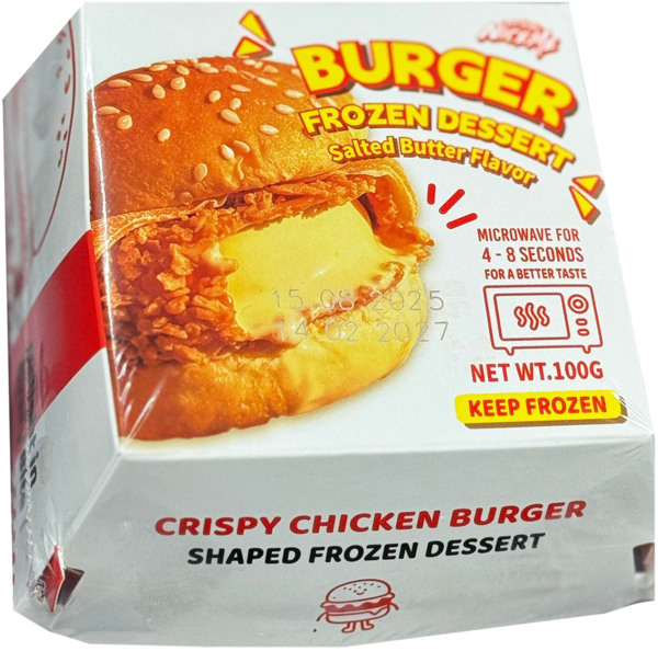 ICE CREAM - BURGER SHAPED, SALTED BUTTER (NICEME)