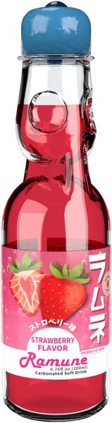 RAMUNE DRINK - STRAWBERRY FLAVOR (MOMOKAN)