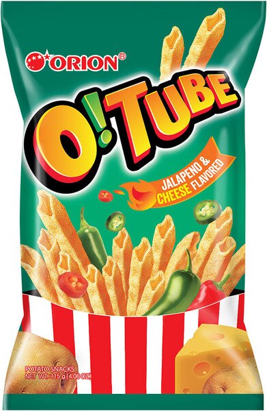 O! TUBE POTATO SNACK - JALAPENO & CHEESE (ORION)