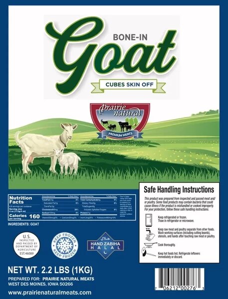 GOAT CUBES BONE-IN SKIN-OFF (BLUE BAG)